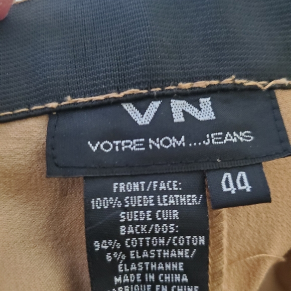 Votre Nom | Jeans | Suede And Denim Jeans By Votre Nom | Poshmark